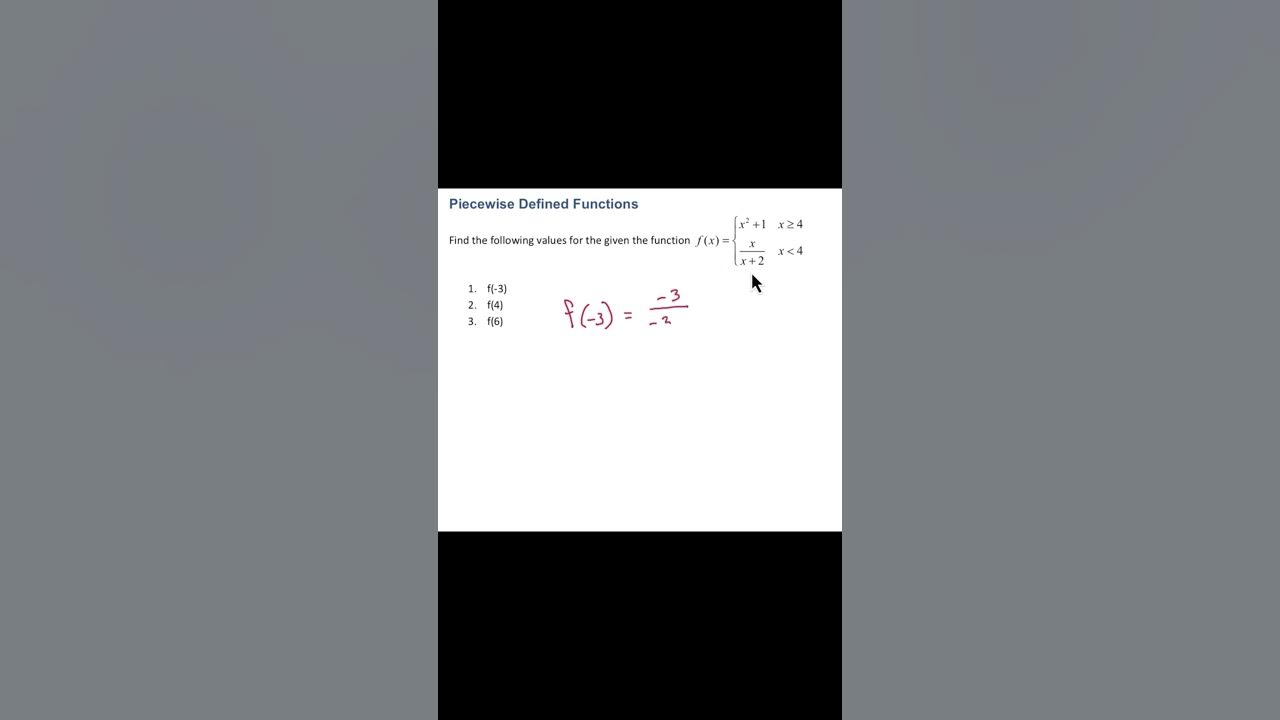 Intro to Piecewise Defined Functions - YouTube