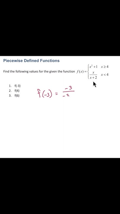Intro to Piecewise Defined Functions - YouTube