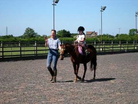 Holly's First Horse Riding Lesson - YouTube