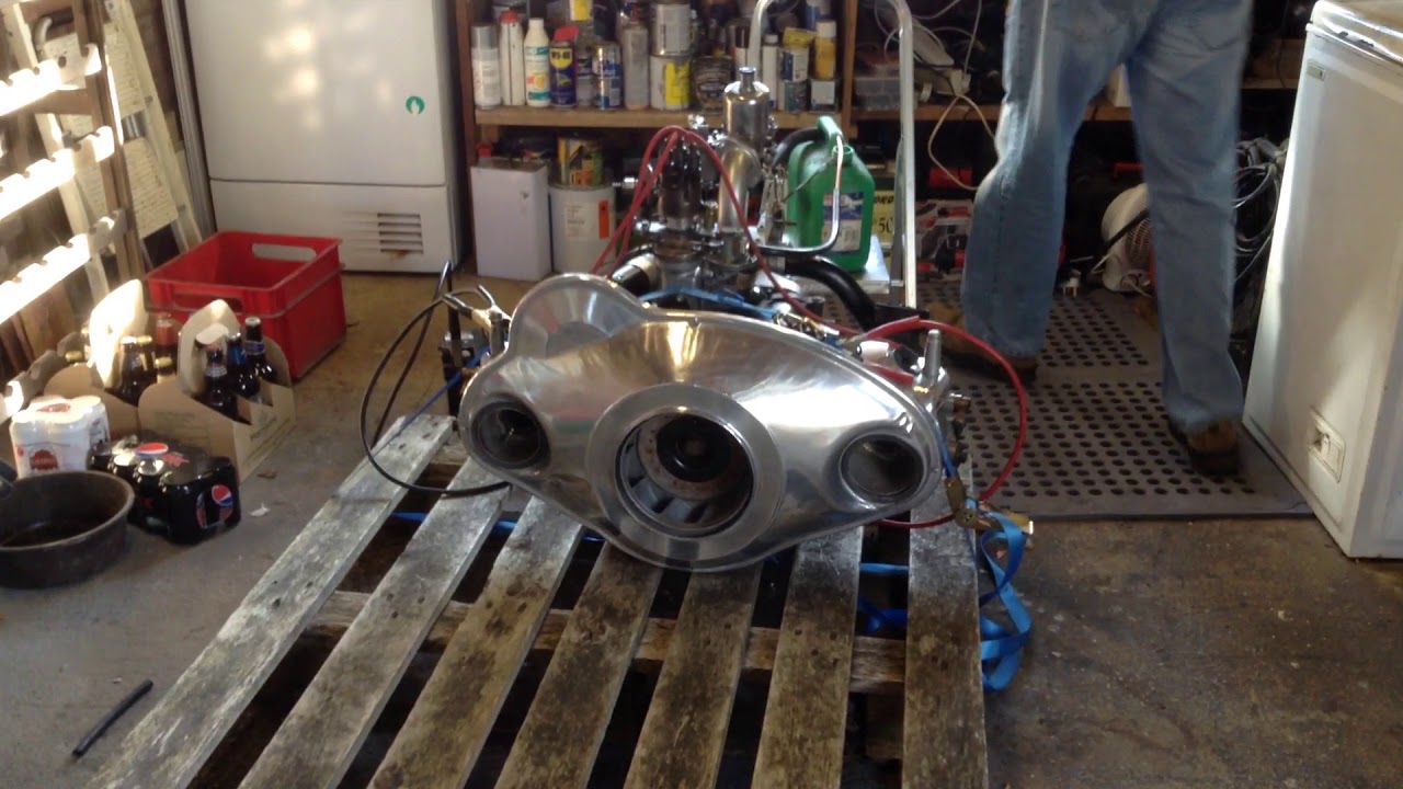Panhard 850cc flat twin, air cooled engine - first run after rebuild to ...