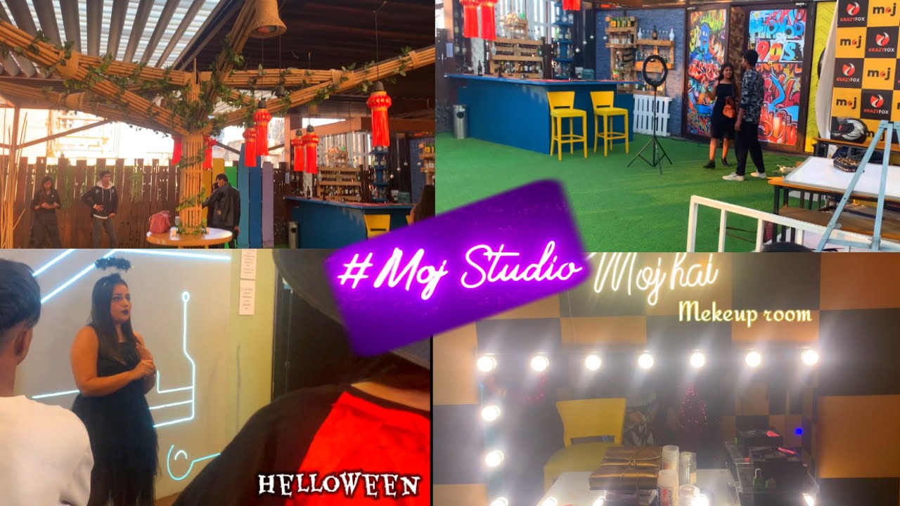 My first vlog | Moj Studio | Mumbai | Helloween event | Moj creator ...