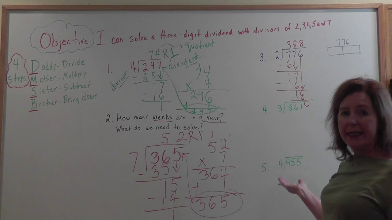 4th Grade Math Long Division Practice - YouTube