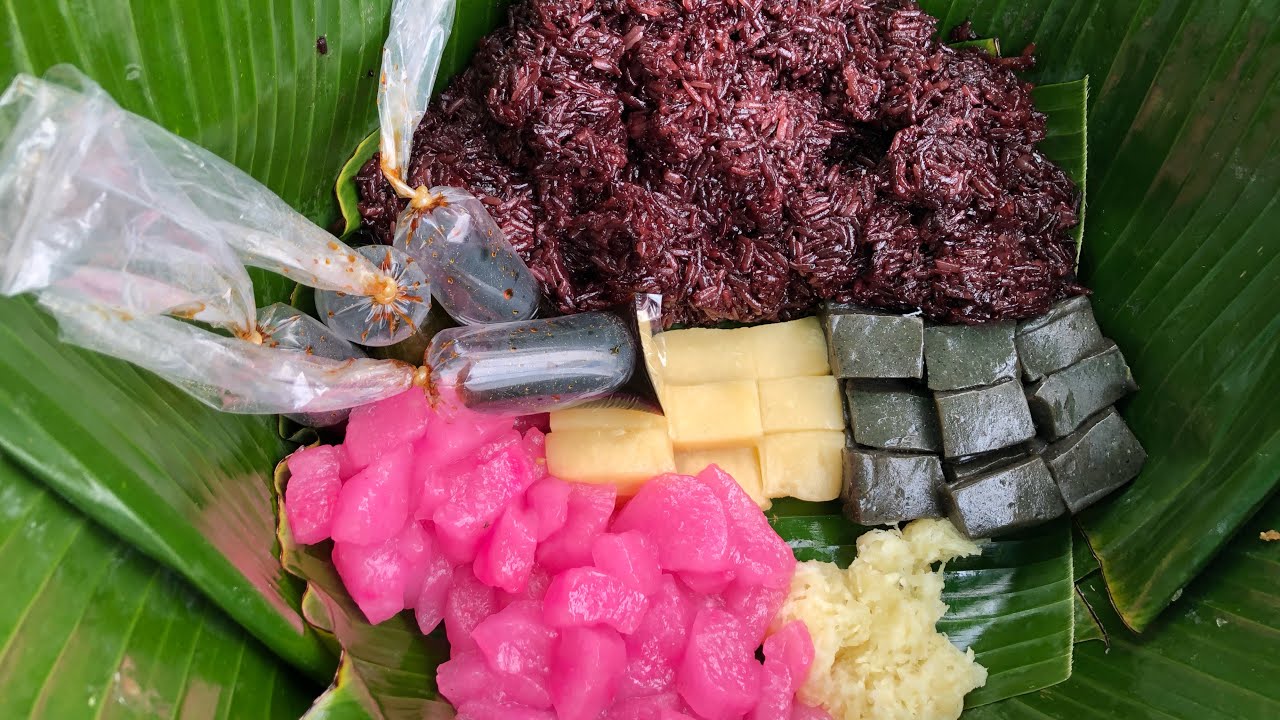 JAJANAN KUE TRADISIONAL CENIL,GETUK,SINGKONG-INDONESIAN TRADITIONAL ...