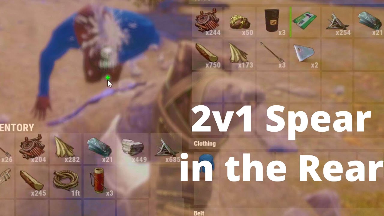 450 Scrap Spear Play! (2v1) #rust - YouTube