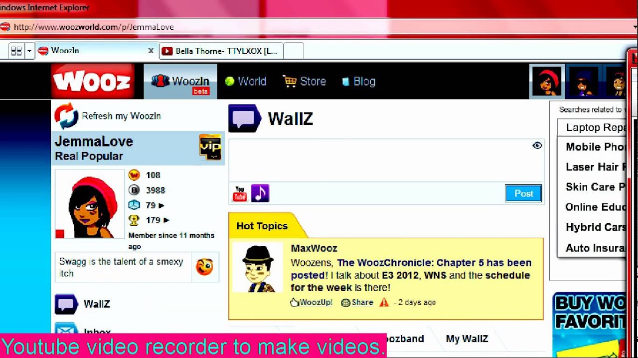 How to post a video on the woozin (woozworld) - YouTube