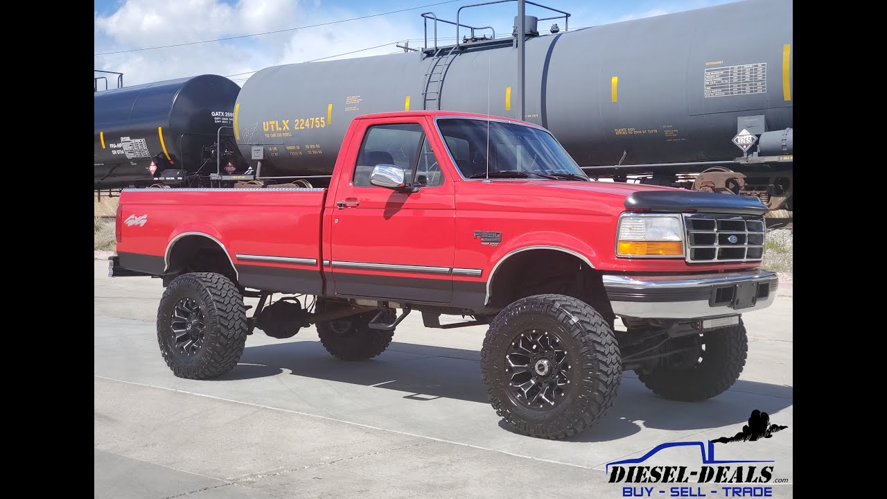 WWW.DIESEL-DEALS.COM LIFTED 1997 FORD F350 4X4 XLT 5 SPEED 7.3 ...