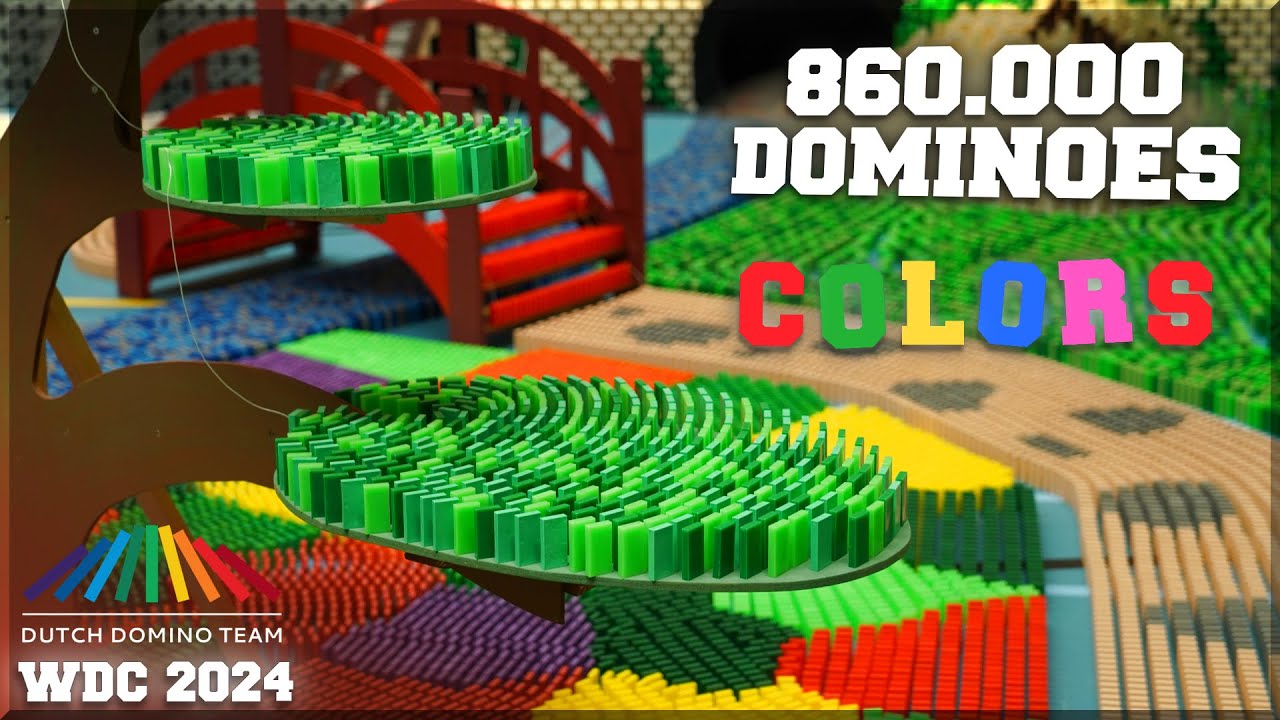 860.000 DOMINOES - WDC 2024 - COLOR THE WORLD IN DOMINO - YouTube