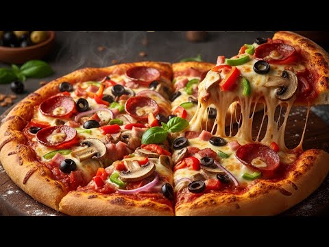 EVDE YAPILABİLECEK EN İYİ PİZZA! 🍕 BOL MALZEMELİ KARIŞIK PİZZA TARİFİ