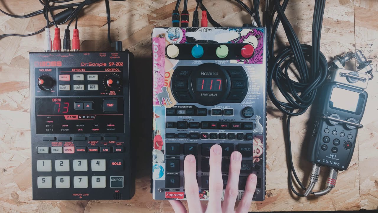 DAWless beat making Walkthrough (SP202, SP404sx & Zoom H5 Setup) - YouTube