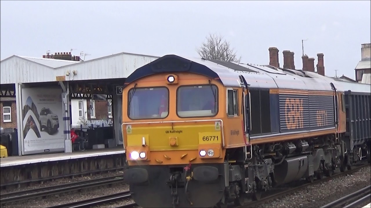 GBRF Class 66771 at Tonbridge - YouTube