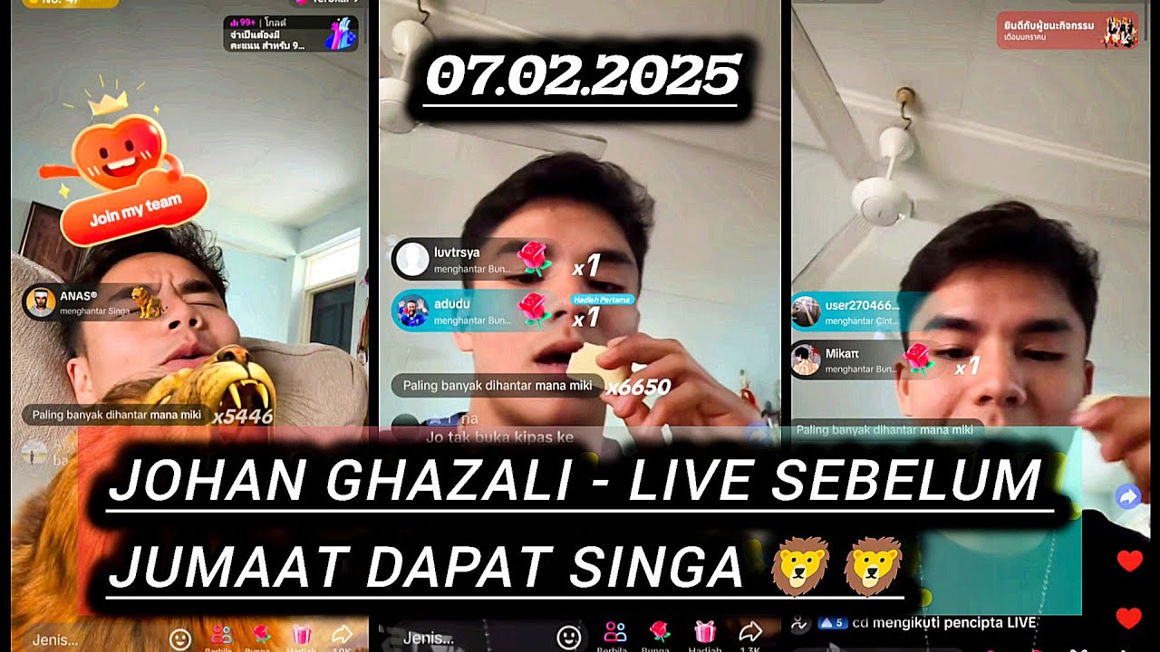 JOHAN GHAZALI - Live Sebelum Jumaat Dapat Singa - YouTube