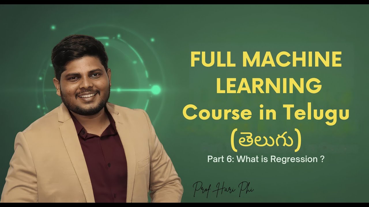 what is regression ? | complete machine learning course in Telugu | part 2 - YouTube