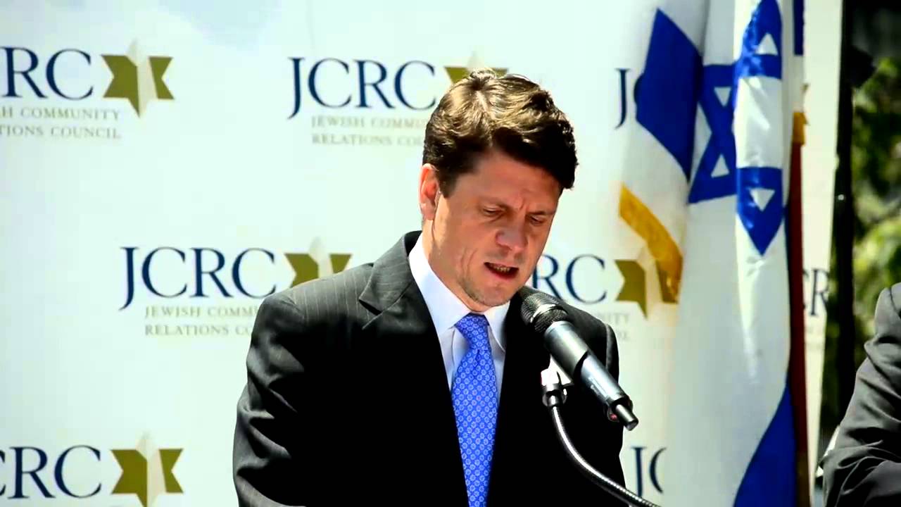 Denis Stevens, Embassy of Canada, at "Stand Strong With Israel Rally ...