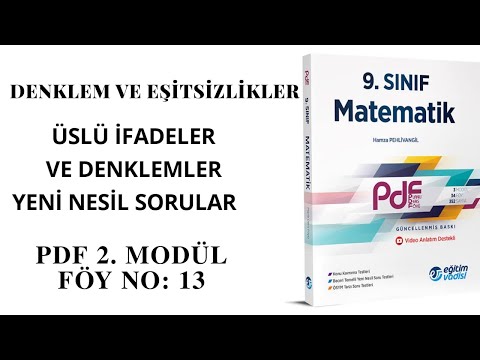 ÜSLÜ İFADELER VE DENKLEMLER YENİ NESİL SORULAR (EĞİTİM VADİSİ 2. MODÜL 13. FÖY)
