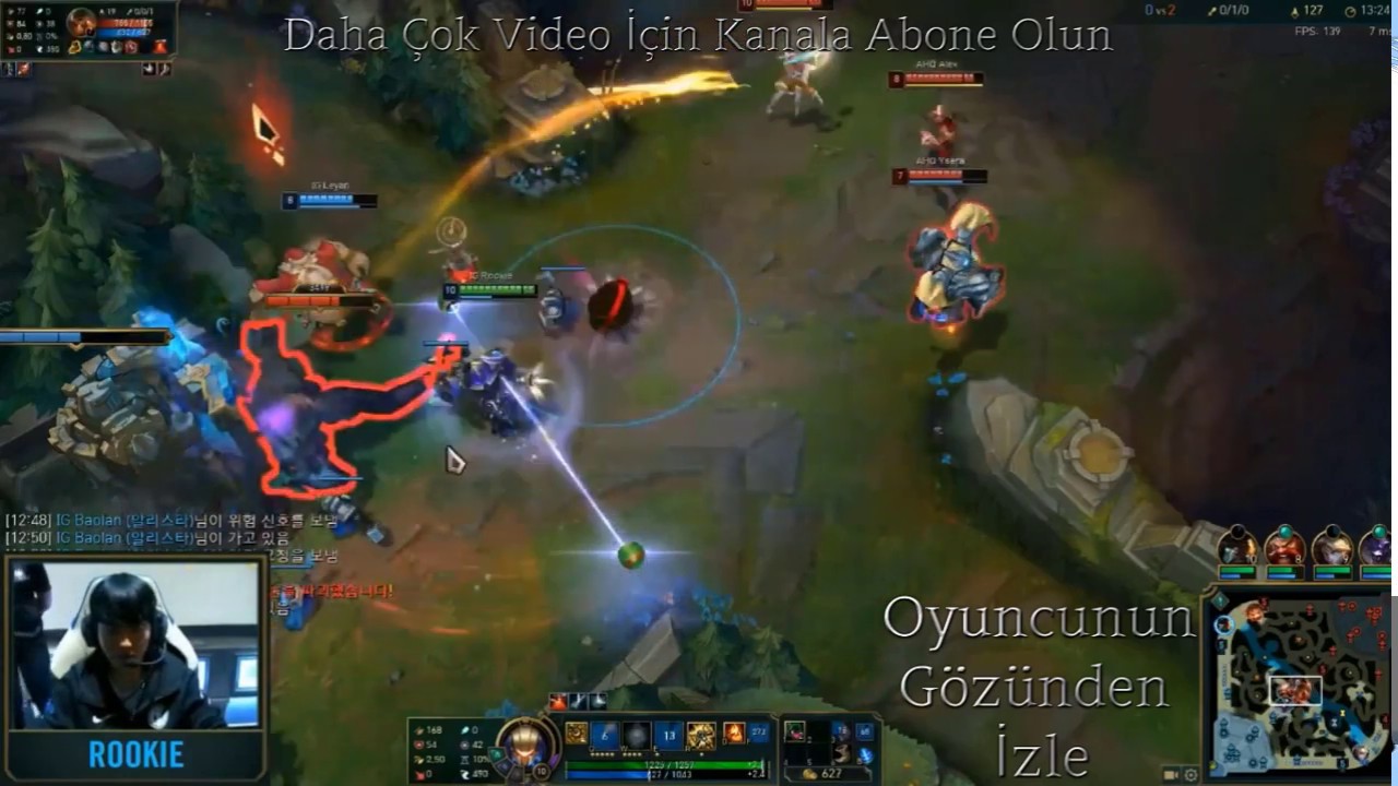 IG Rookie Jayce Oynanış - IG VS AHQ WORLDS 2019 - IG Rookie POV - Jayce Gameplay - YouTube
