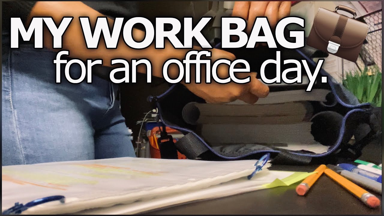 How I Pack My Work Bag for an Office Day 🗄👩🏾‍💼 - YouTube