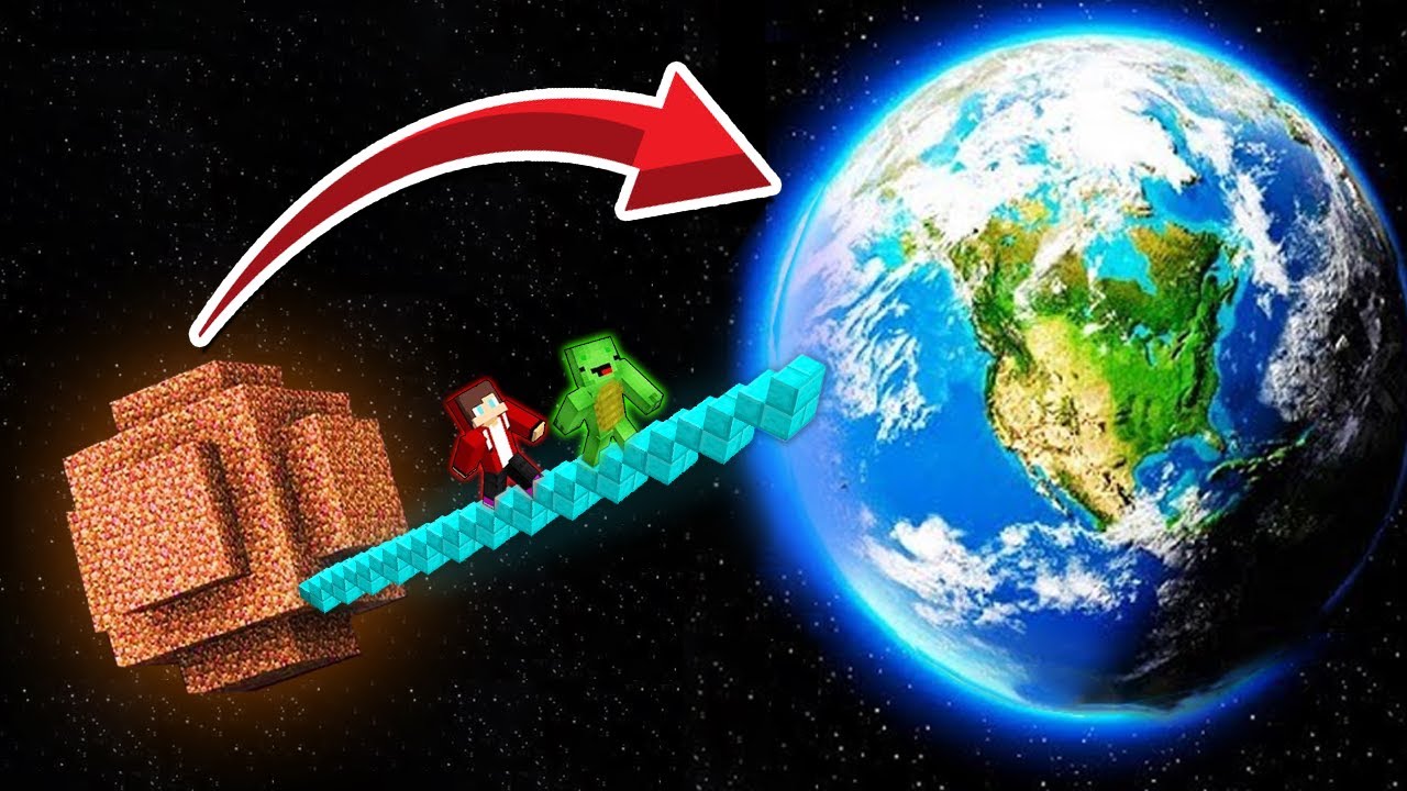 JJ and Mikey UPGRADING PLANET BUILD CHALLENGE in Minecraft - Maizen ...