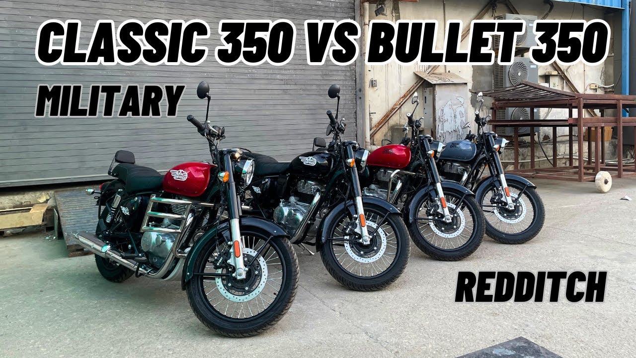 RE Classic 350 Redditch vs RE Bullet 350 Military | Detailed Comparison ...