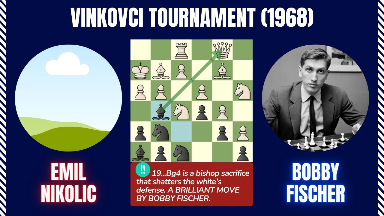 Chess Game | Emil Nikolic vs Bobby Fischer | Vinkovci Tournament 1968 ...