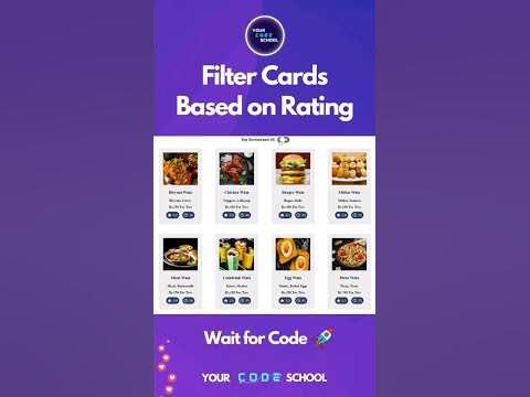 Filter cards based on Rating using react Js code 👨🏼‍💻🤩| Your Code School #yourcodeschool # ...