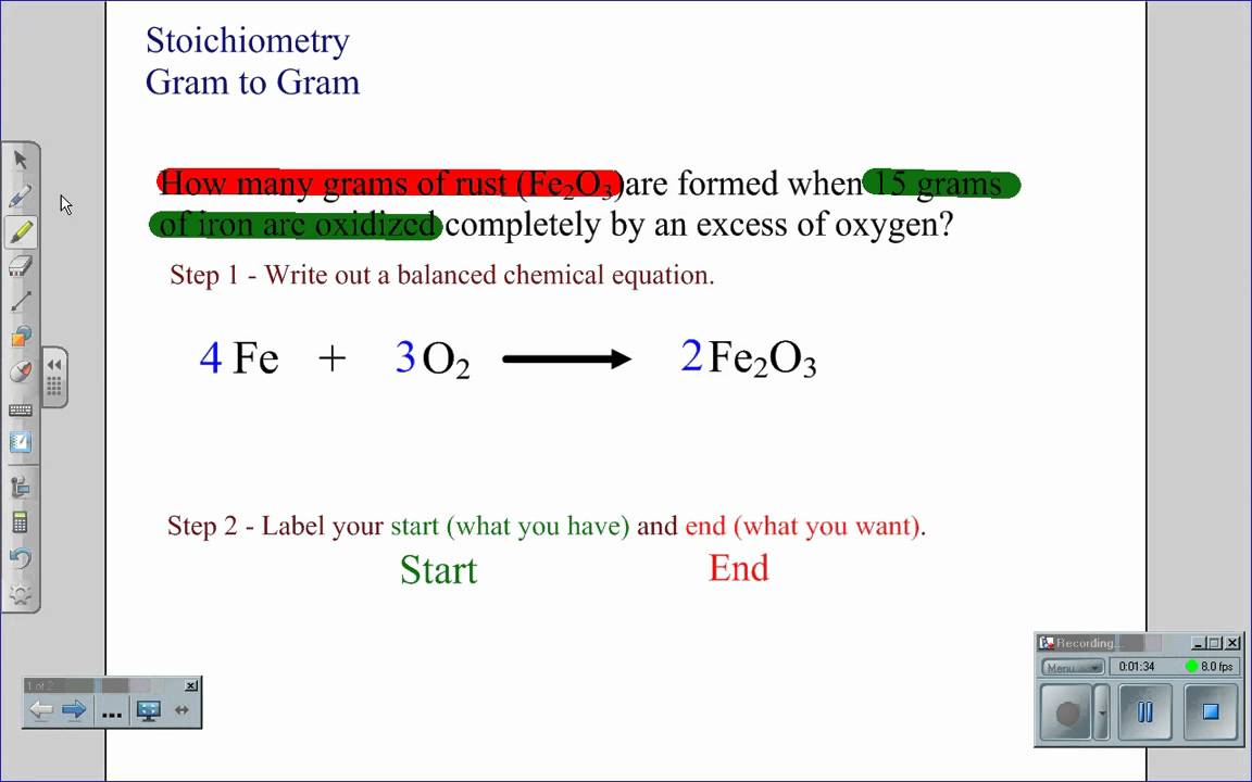Stoichiometry Grams to Grams.wmv - YouTube