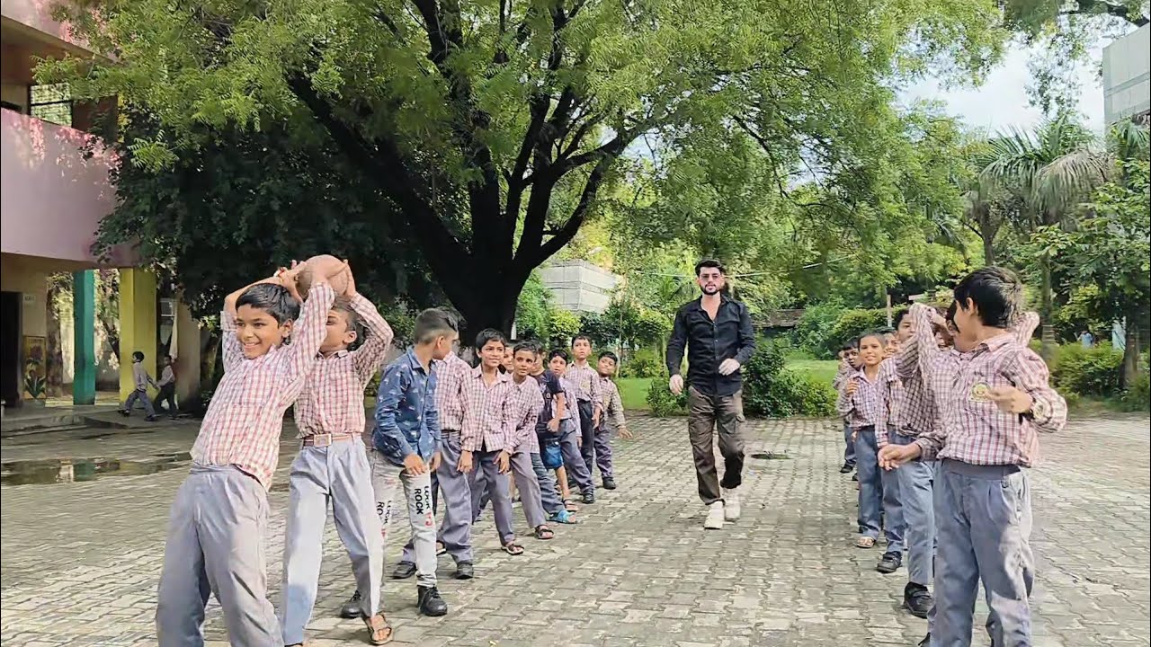 Outdoor Sports Activity Inclusive concept Class III A students play ...