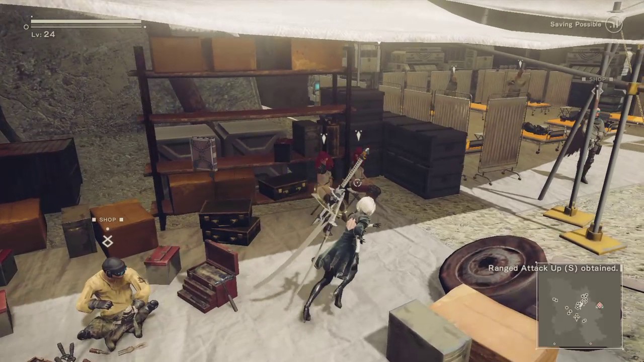 NieR: Automata - Playthrough #23 - Setting Up in the Resistance Base ...