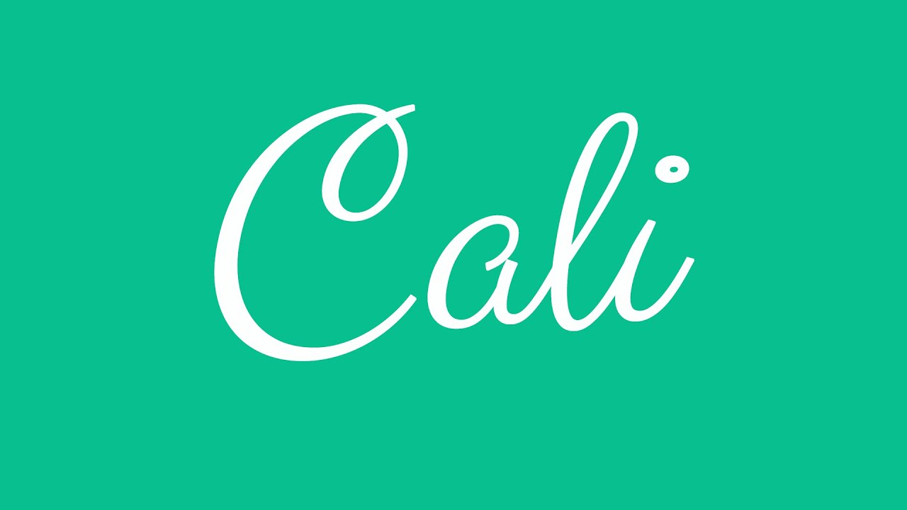Learn how to Sign the Name Cali Stylishly in Cursive Writing - YouTube