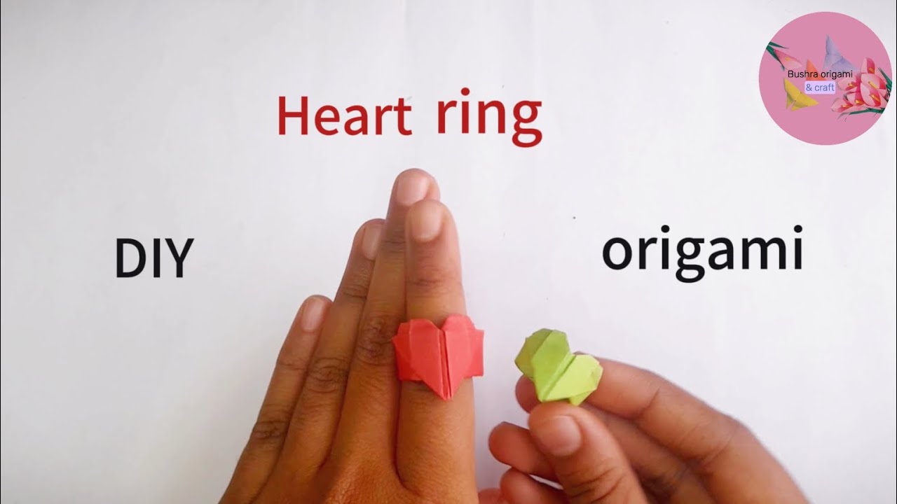 Paper Rings | Origami Heart Ring Tutorial | How to make a Paper Heart ...
