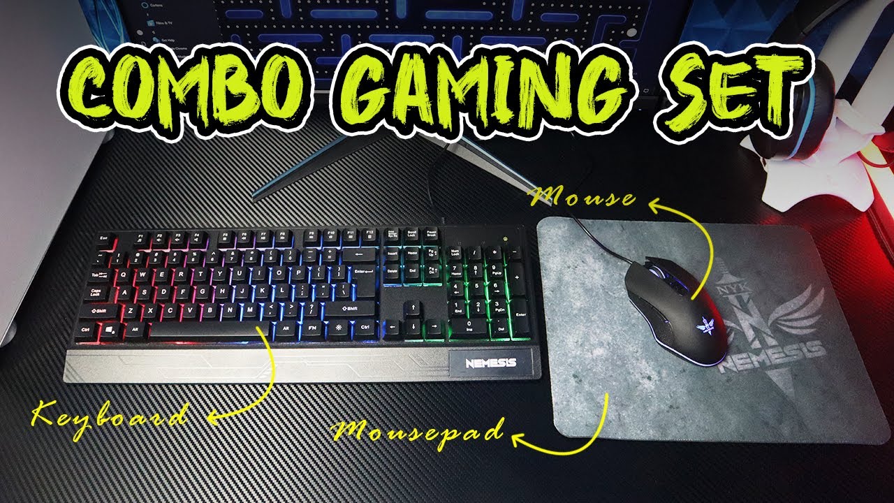 COMBO GAMING SET (KEYBOARD, MOUSE, MOUSEPAD) NYK NEMESIS DRAKE KC300 ...