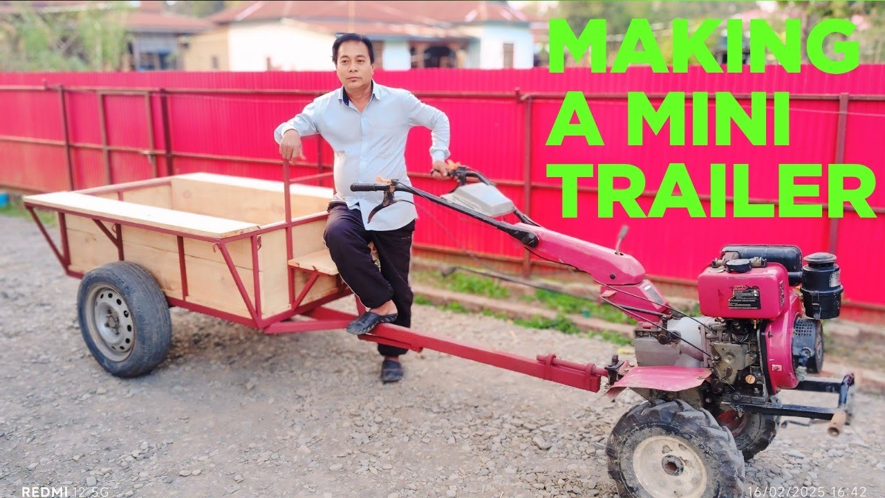 How to make a mini trailer from old wheel #trailer - YouTube