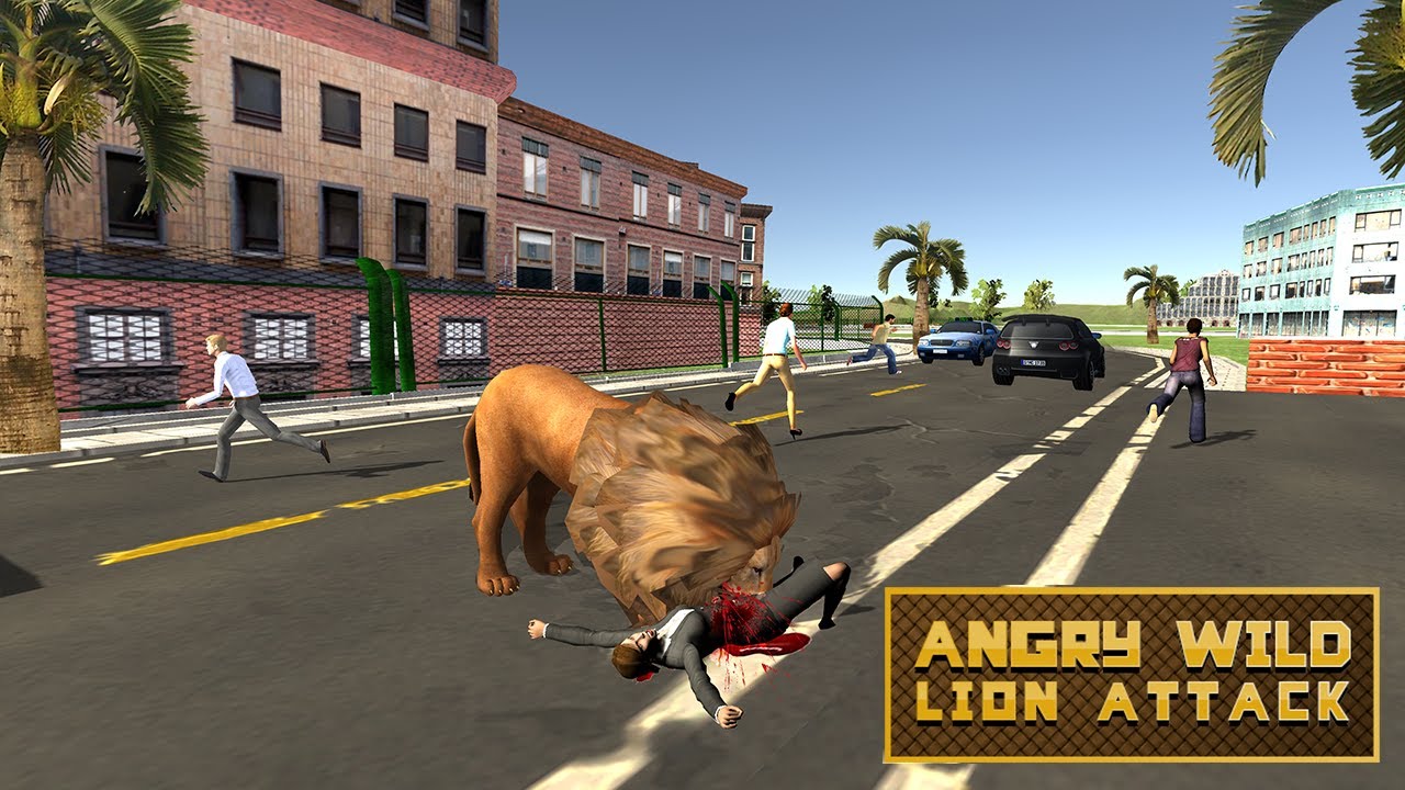 Angry Wild Lion Attack - YouTube