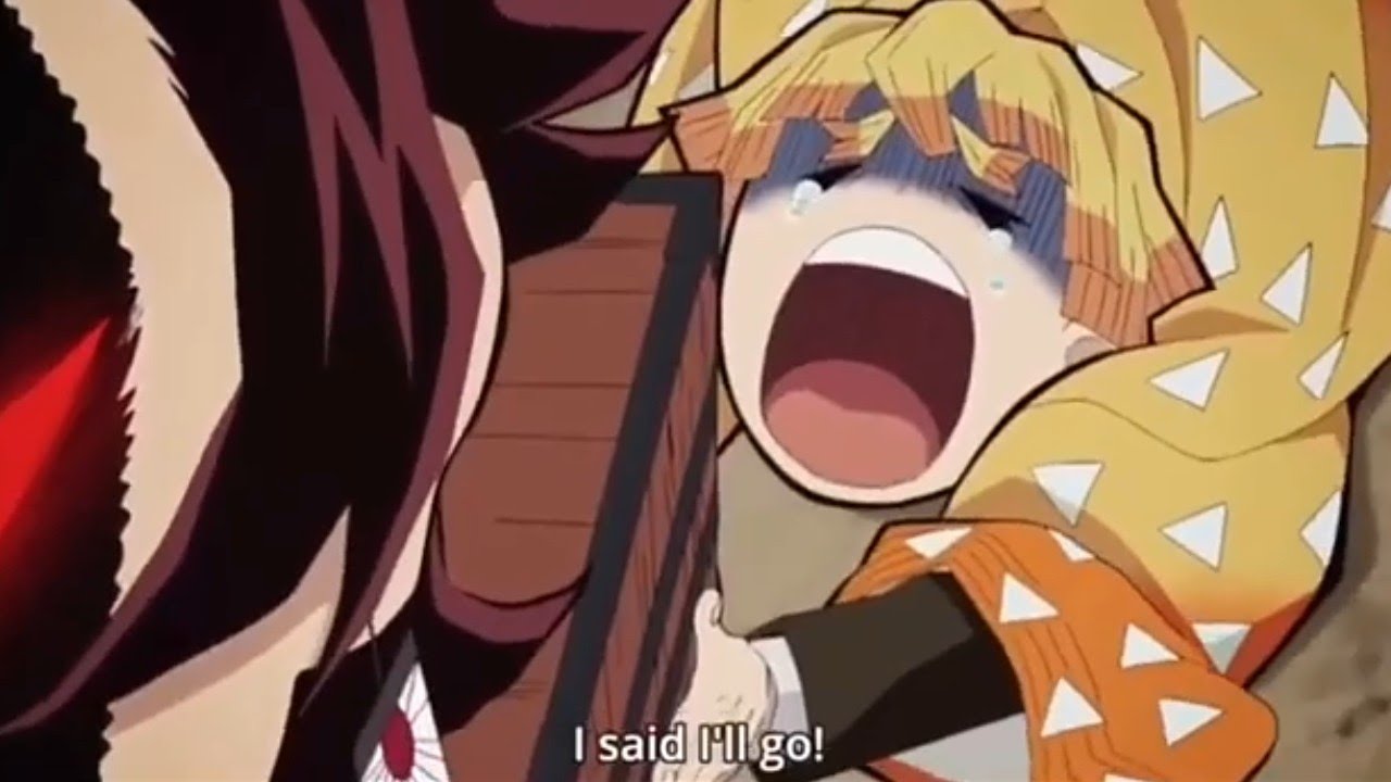Tanjiro mad at Zenitsu scene - Funny Moments Kimetsu No Yaiba - YouTube