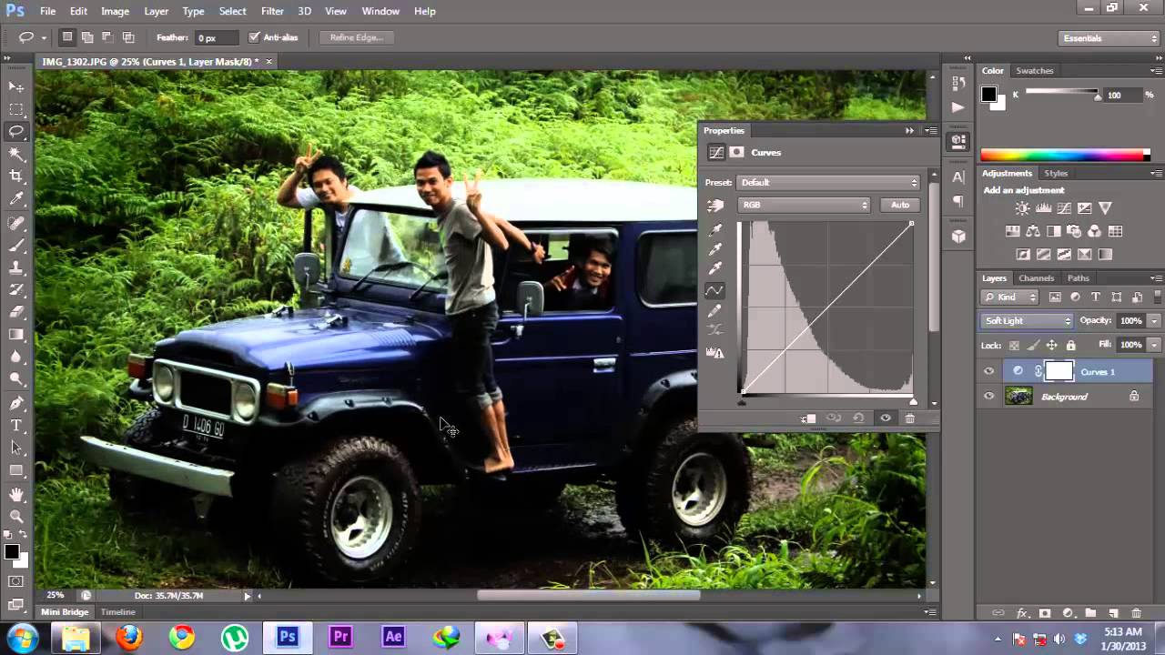Coloring in Photoshop CS6 using Solid Color + Color Balance - YouTube