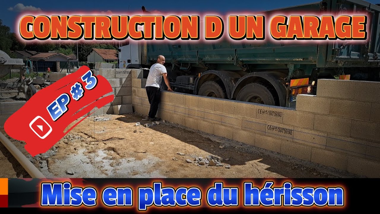 EP 3|Mise en place du hérisson du garage | hérisson en gravier ...