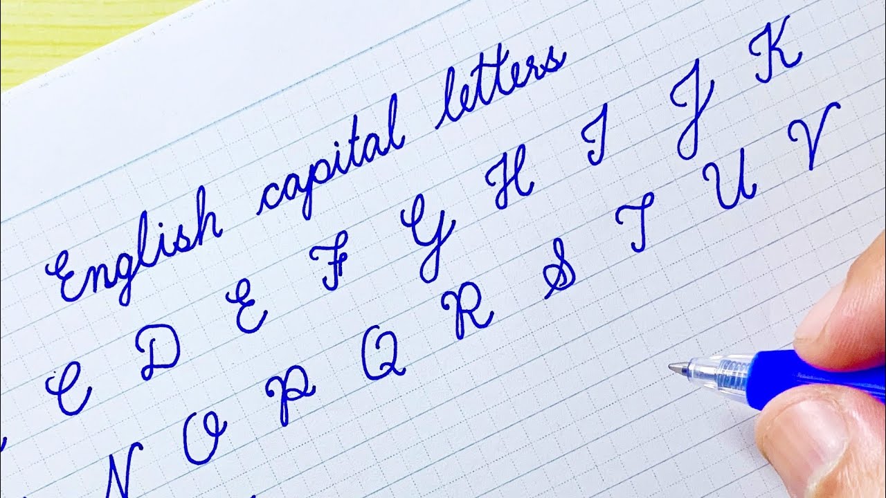 English capital letter writing | English letters handwriting | cursive ...