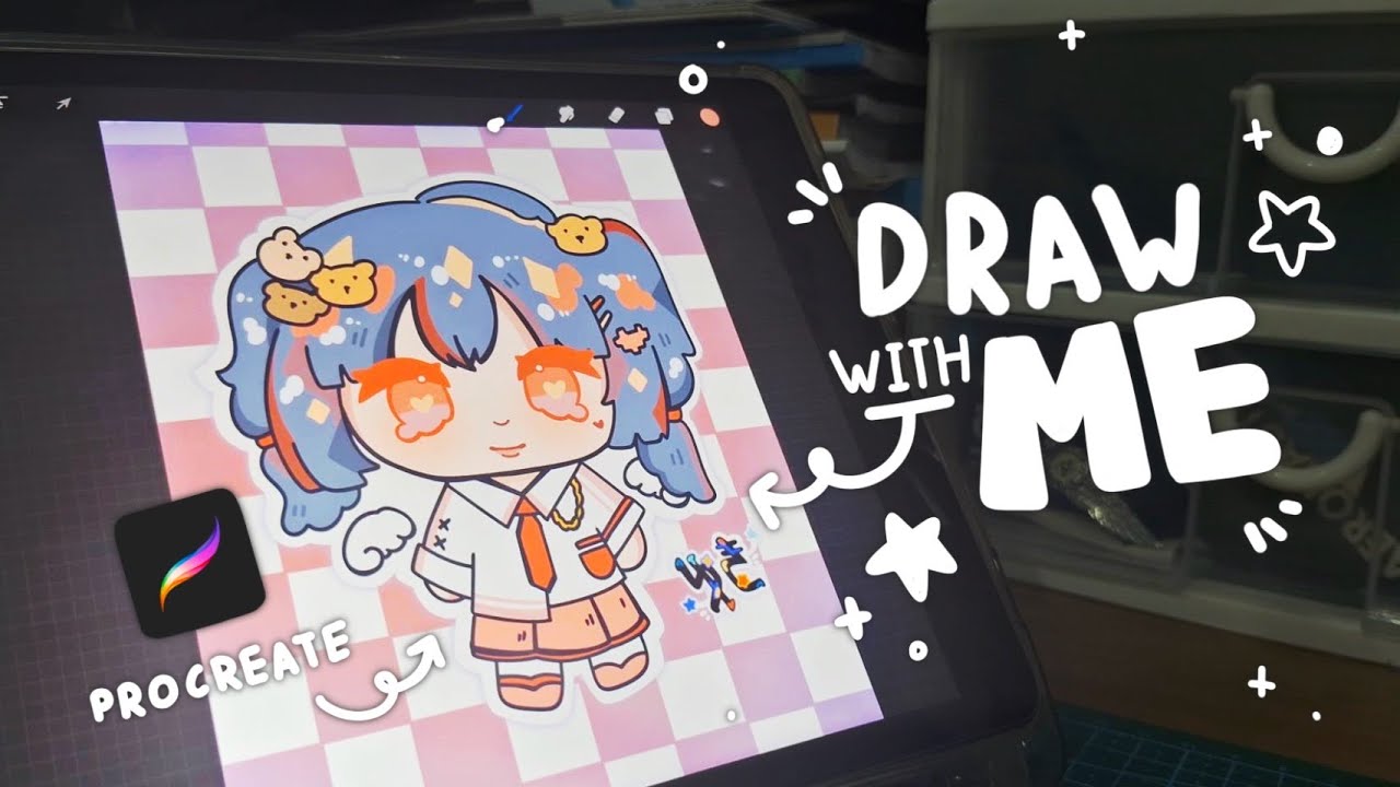 Draw with me 🎨 | Art Process (EP:1) | Procreate 🖤💜 - YouTube