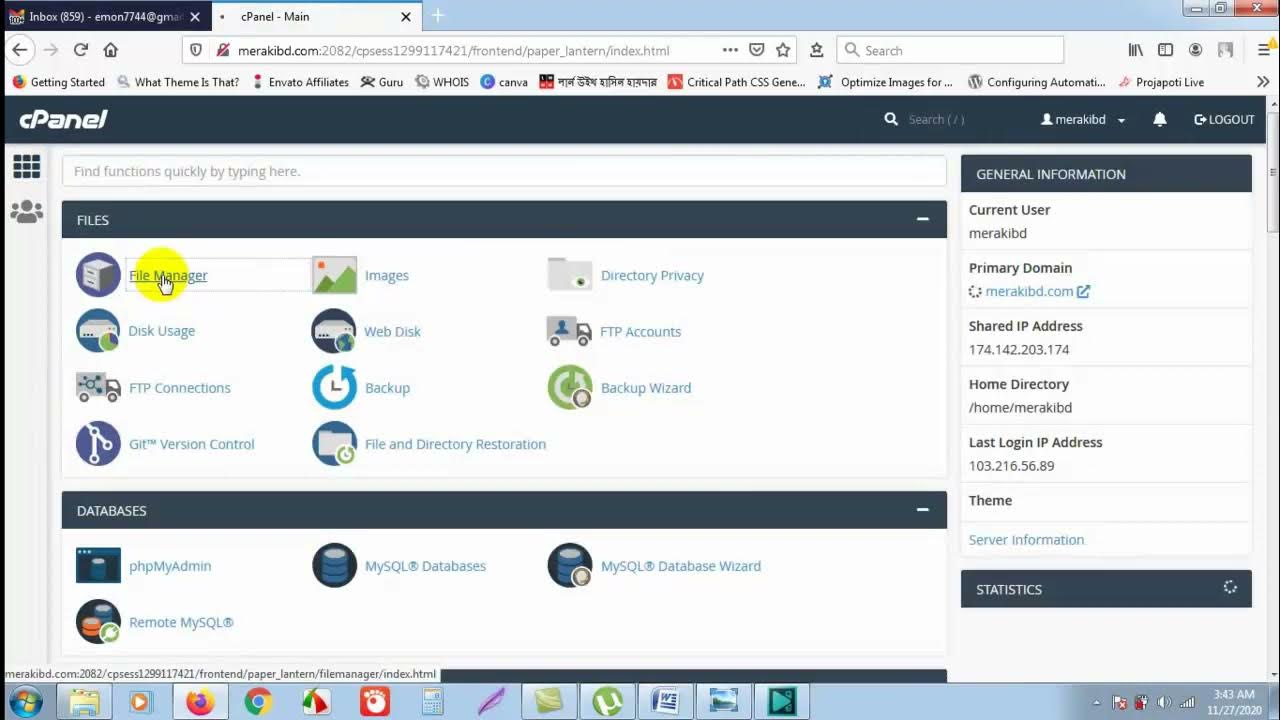 How to backup your WordPress website from cPanel - YouTube