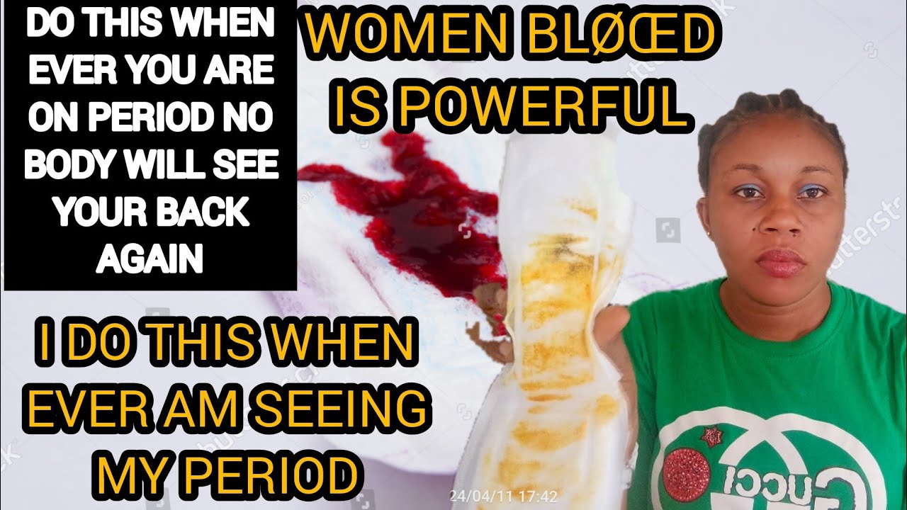 This is what every woman should do whenever they are on they period ...