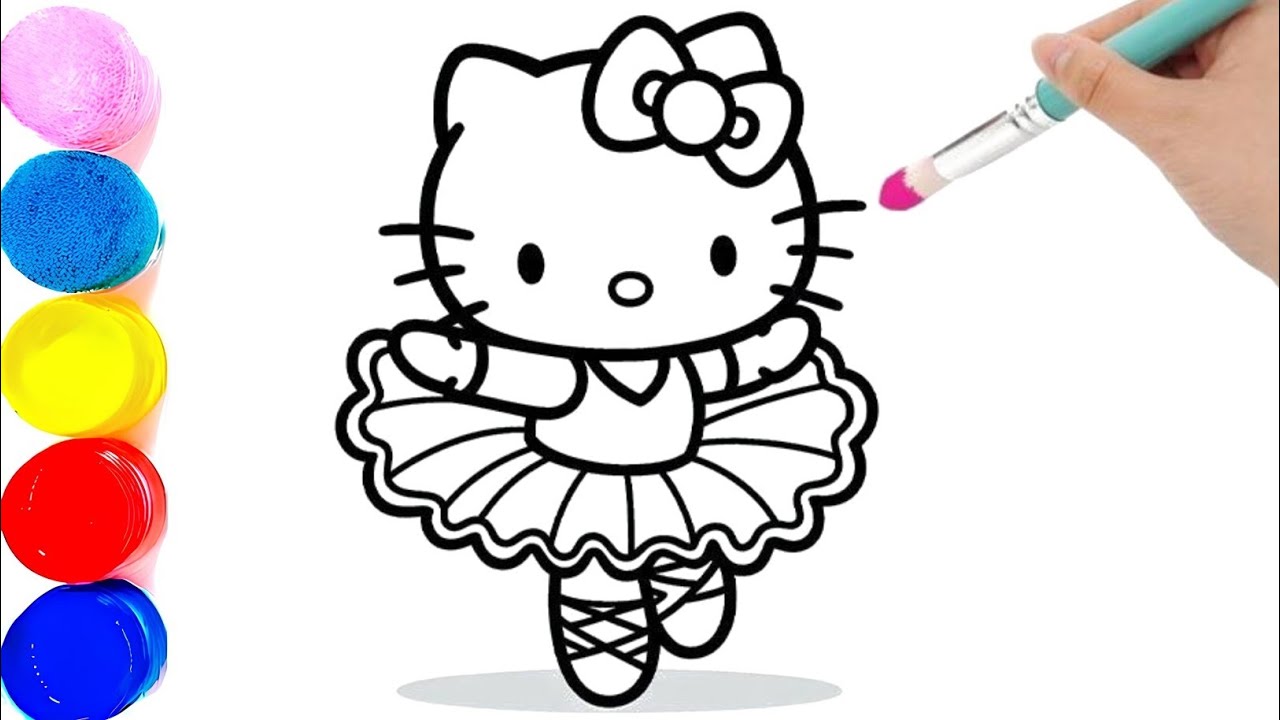 How to draw a hello kitty with heart step by step || hello kitty ...