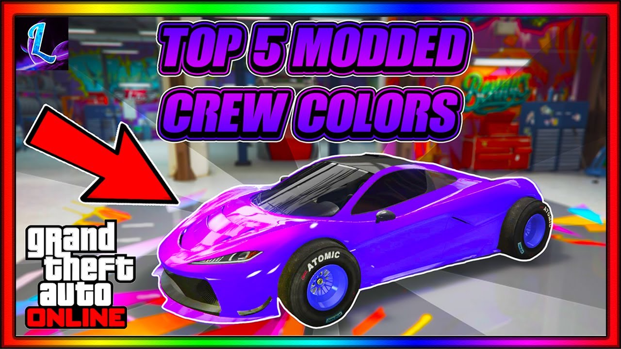 GTA 5 Online *RARE* Top 5 Modded Crew Colors! - YouTube