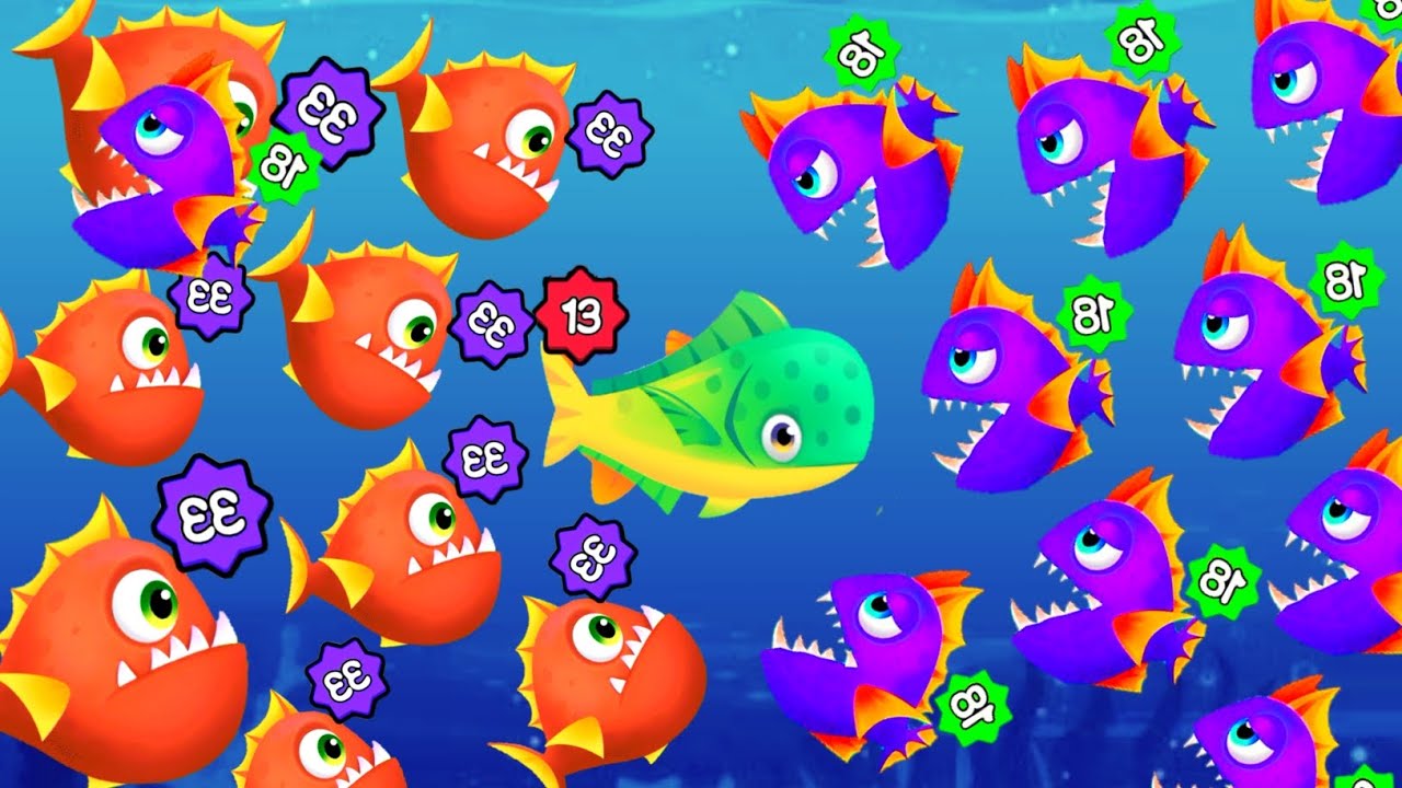 Fishdom New Update Ads Mini Games / Fish Evolution Games - Fish monster ...