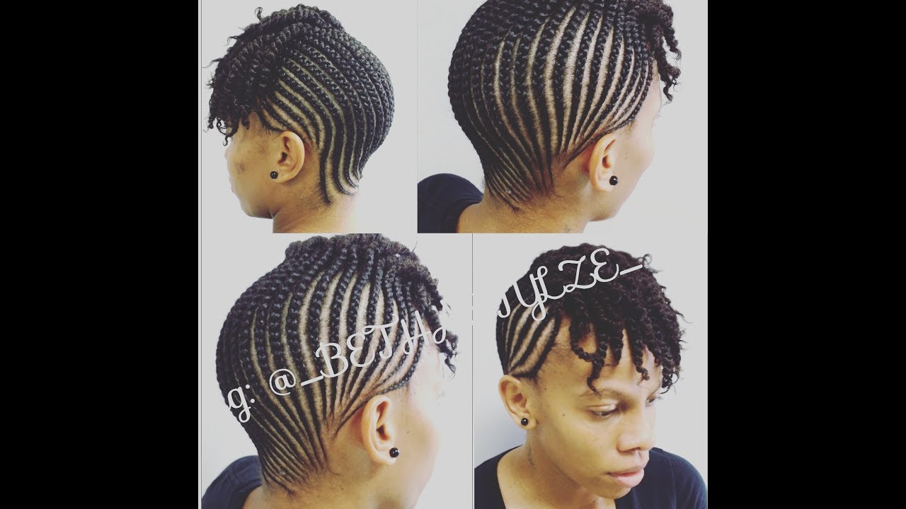 FREESTYLE CORNROWS ON NATURAL HAIR!! - YouTube
