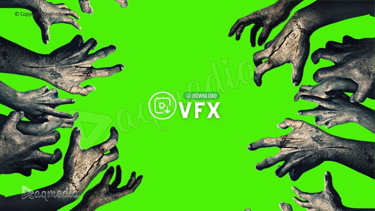 Zombie Hands Green Screen Halloween Free Effects Horror Chroma Key ...