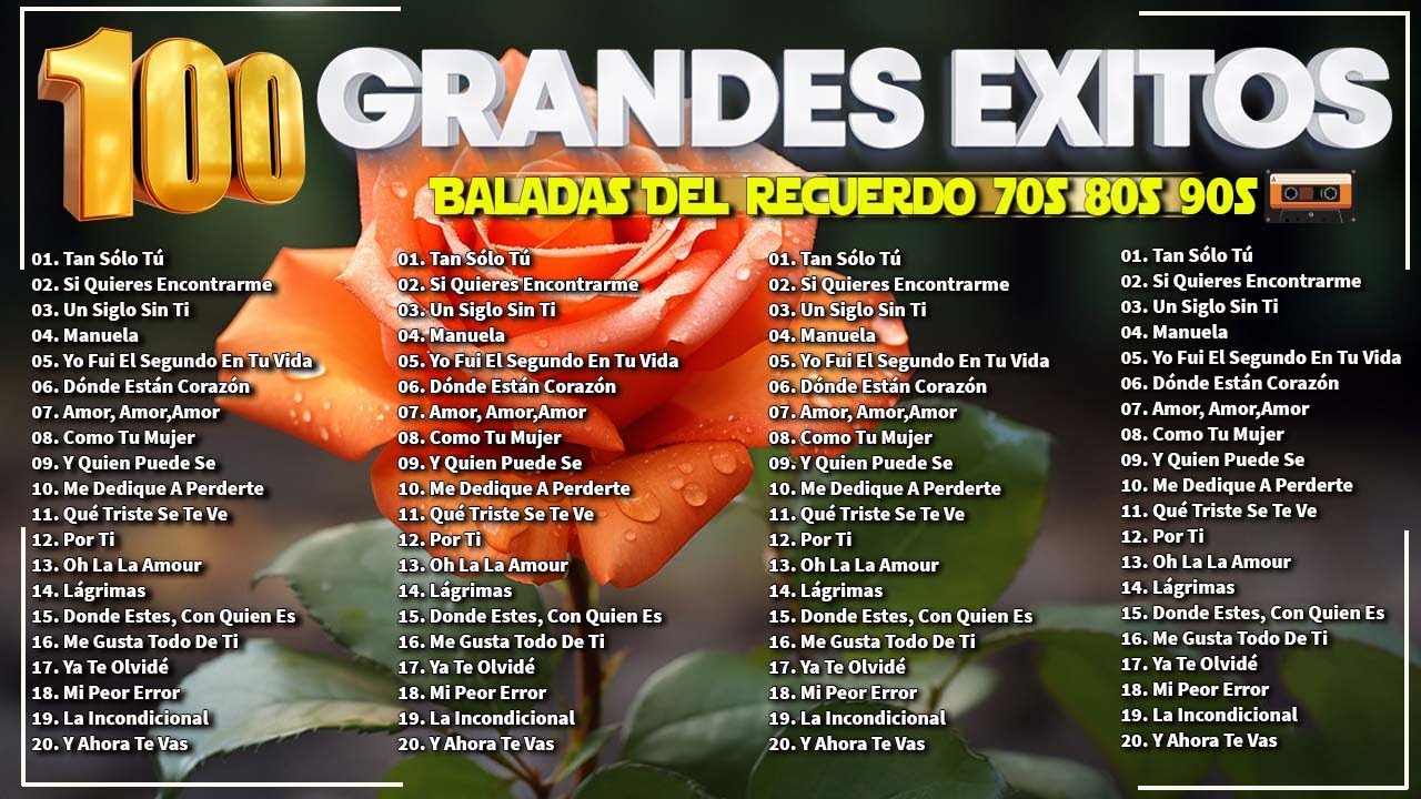 Los 100 Grandes Éxitos Románticos en Español - Música Romántica De ...