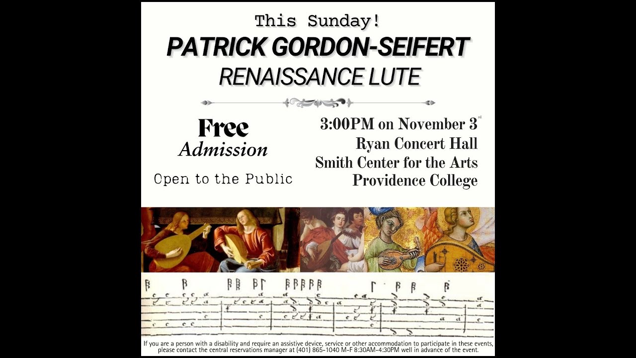 Patrick Gordon-Seifert - Renaissance Lute Recital - YouTube