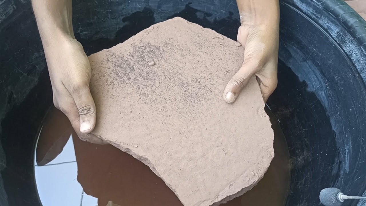 Red dirt slab chunks crumbling water #cementdirtlover #purecement # ...