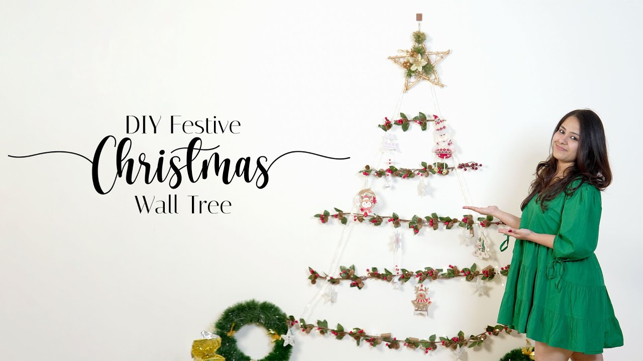 Simple & Elegant DIY Christmas Wall Tree! - YouTube