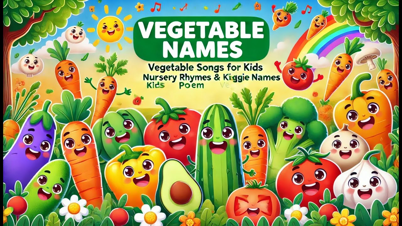 Vegetable Names | Vegetable Songs for Kids | Nursery Rhymes and kids ...