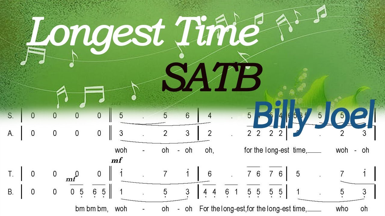 Longest Time SATB by Deke Sharon & Anne Raugh Notasi Angka HQ - YouTube